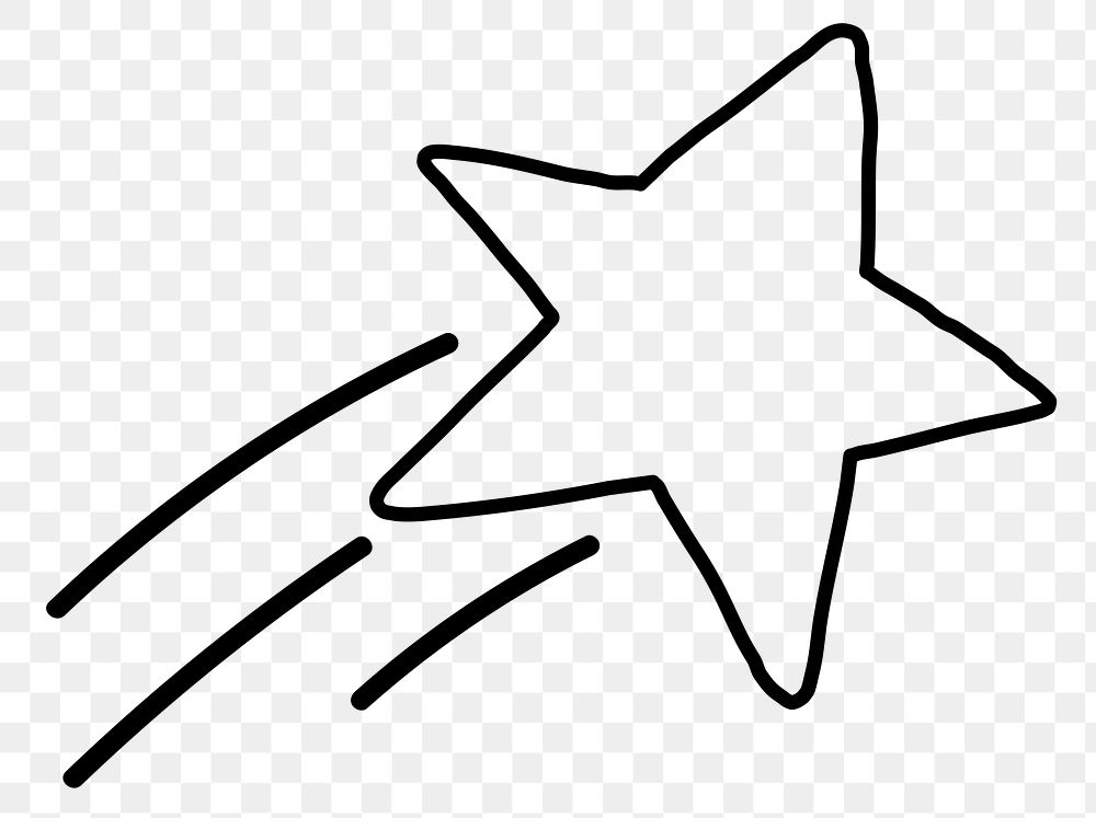 PNG Simple shooting star sketch, | Free PNG - rawpixel