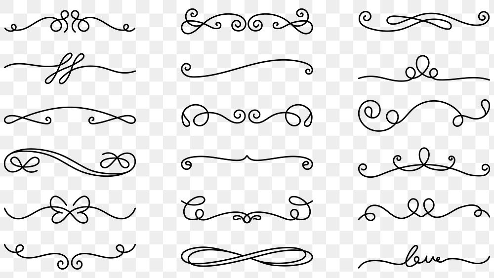 PNG Elegant decorative line designs | Premium PNG - rawpixel
