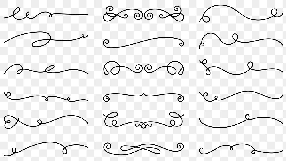 PNG Elegant decorative line designs | Premium PNG - rawpixel