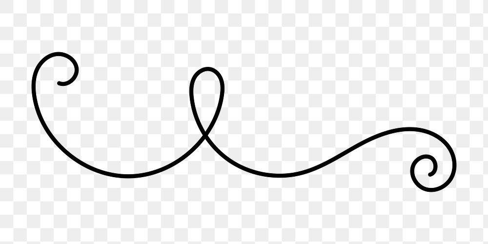 PNG Elegant swirling decorative line | Free PNG - rawpixel