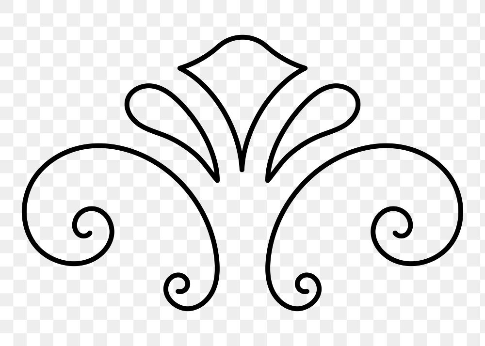 PNG Elegant decorative flourish design | Free PNG - rawpixel