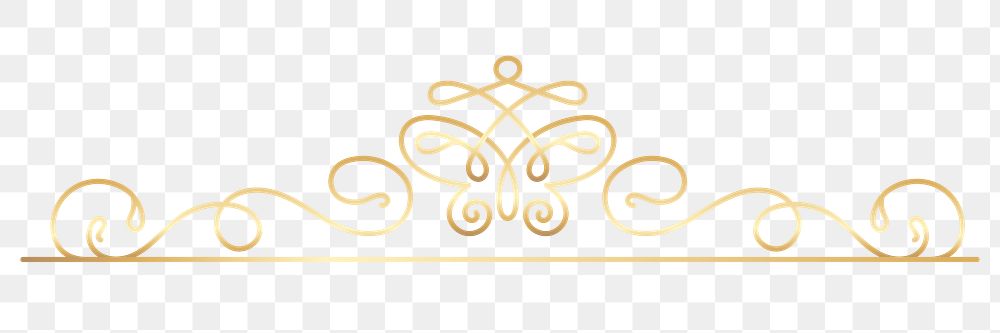 PNG Elegant gold decorative flourish | Free PNG - rawpixel
