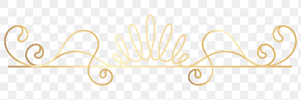 PNG Elegant gold decorative flourish | Free PNG - rawpixel