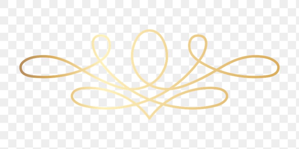 PNG Elegant gold decorative flourish | Free PNG - rawpixel