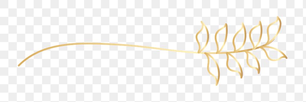 PNG Elegant gold leaf branch | Free PNG - rawpixel