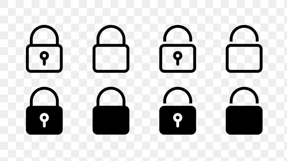 PNG Minimalist padlock icon, user | Premium PNG - rawpixel