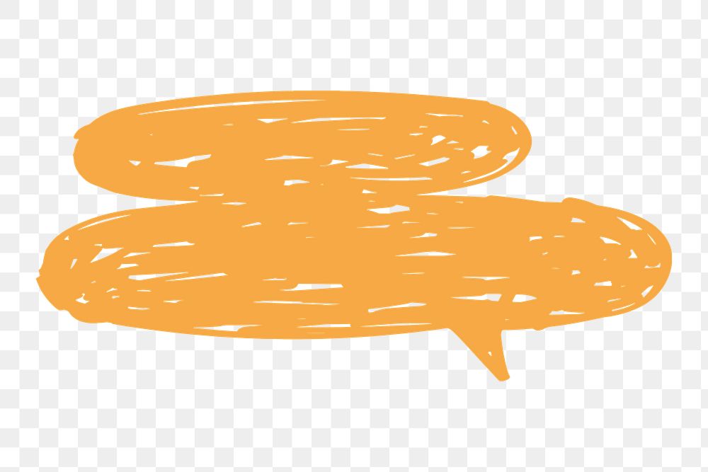 PNG Orange scribble speech bubble | Free PNG - rawpixel
