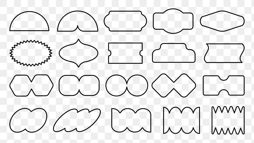 PNG Unique decorative frame shapes | Premium PNG - rawpixel