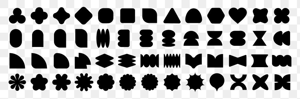 PNG Geometric abstract black shapes | Premium PNG - rawpixel