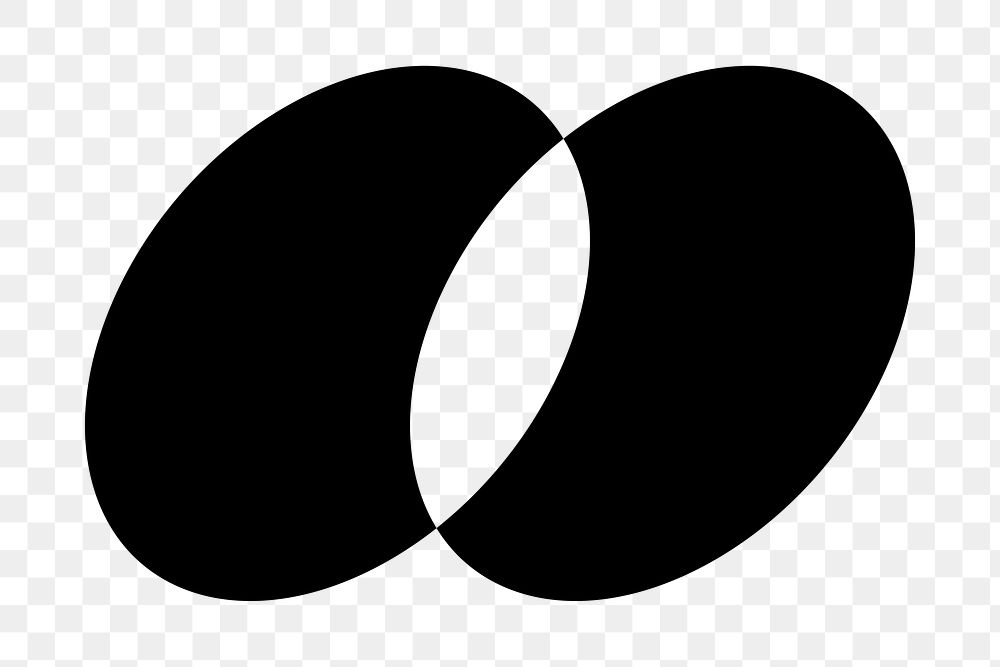 PNG Overlapping black oval shapes | Free PNG - rawpixel