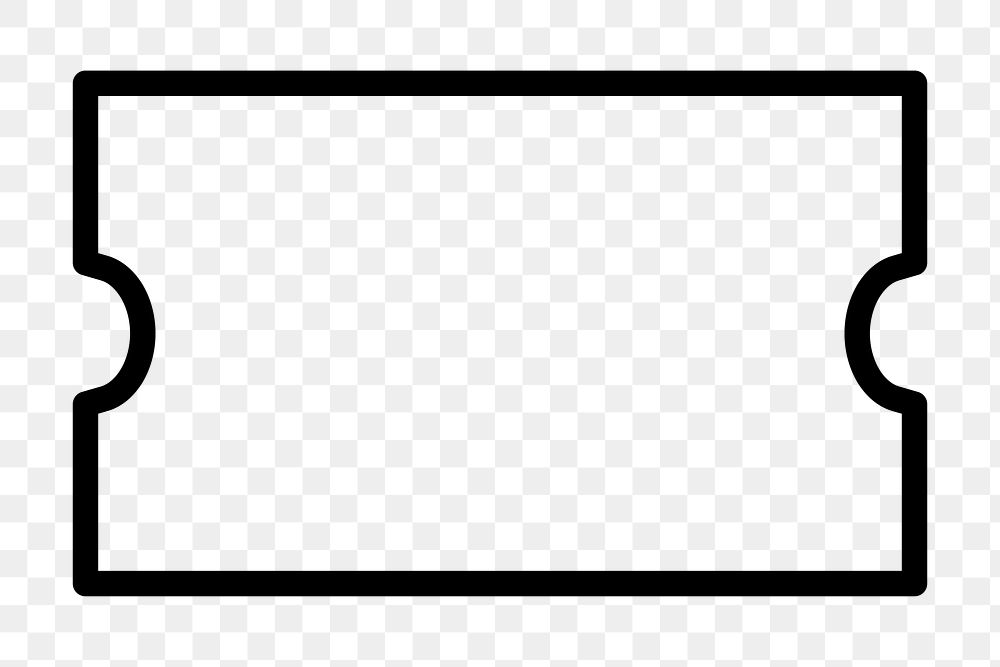 PNG Minimalist ticket outline illustration | Free PNG - rawpixel