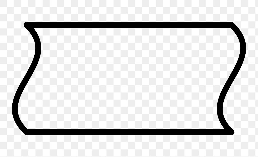 PNG Curved banner outline design | Free PNG - rawpixel