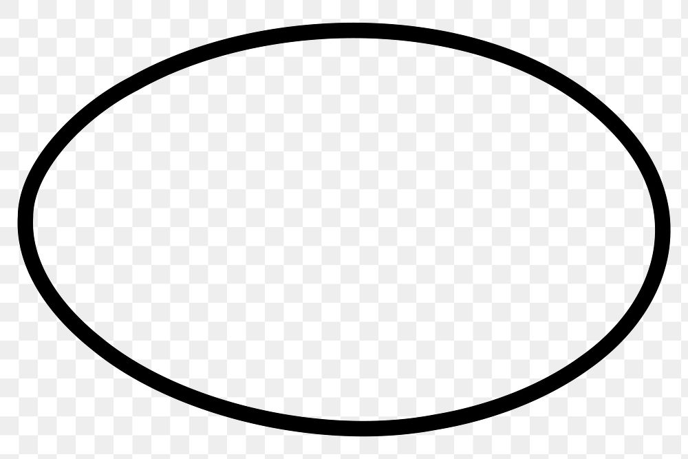PNG Simple black oval outline | Free PNG - rawpixel
