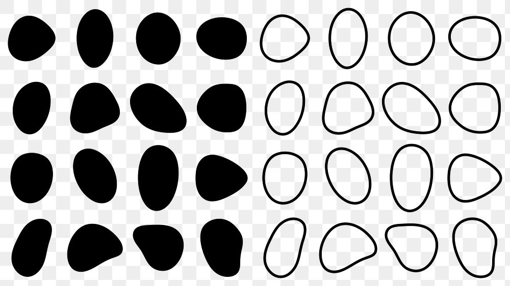 PNG Abstract organic shapes pattern, | Premium PNG - rawpixel