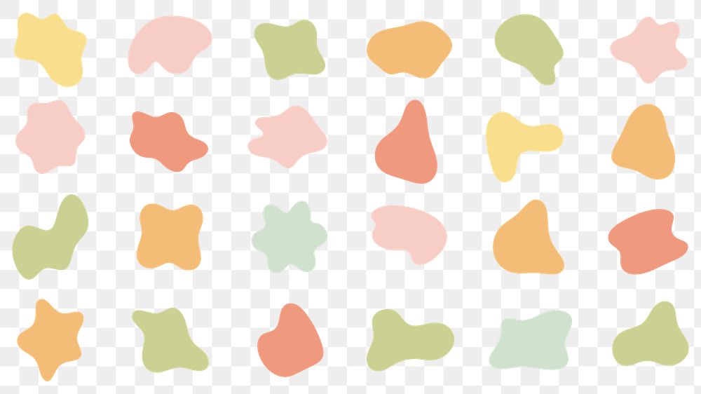 PNG Colorful abstract organic shapes, | Premium PNG - rawpixel