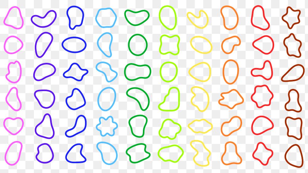 PNG Colorful abstract shape patterns, | Premium PNG - rawpixel