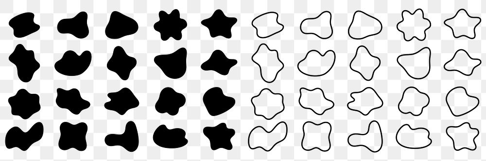 PNG Abstract shapes outline collection, | Premium PNG - rawpixel