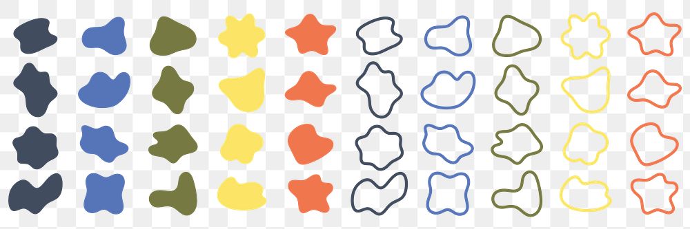 PNG Colorful abstract shape patterns, | Premium PNG - rawpixel