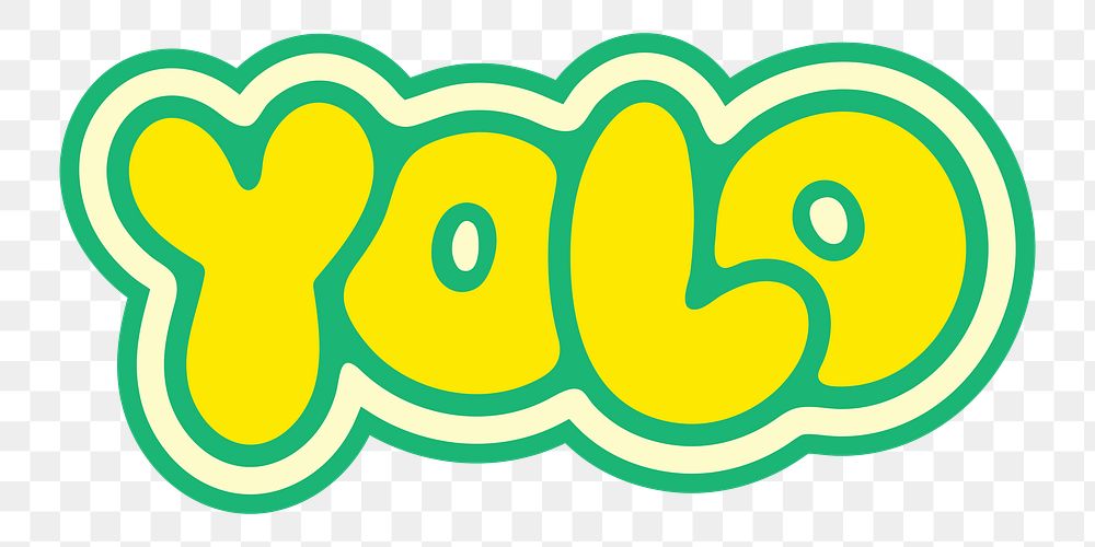 PNG Vibrant playful YOLO design | Free PNG - rawpixel