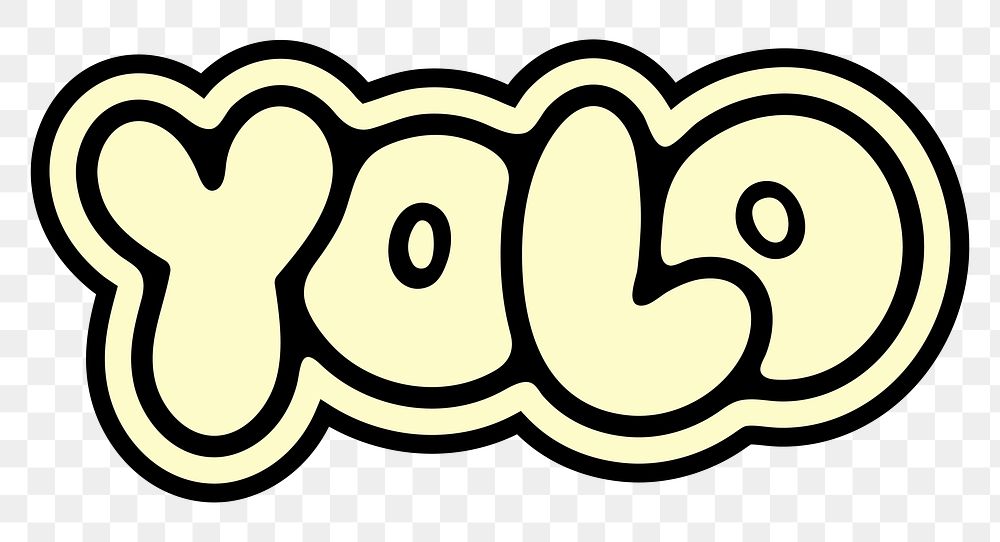 PNG Bold playful YOLO text | Free PNG - rawpixel