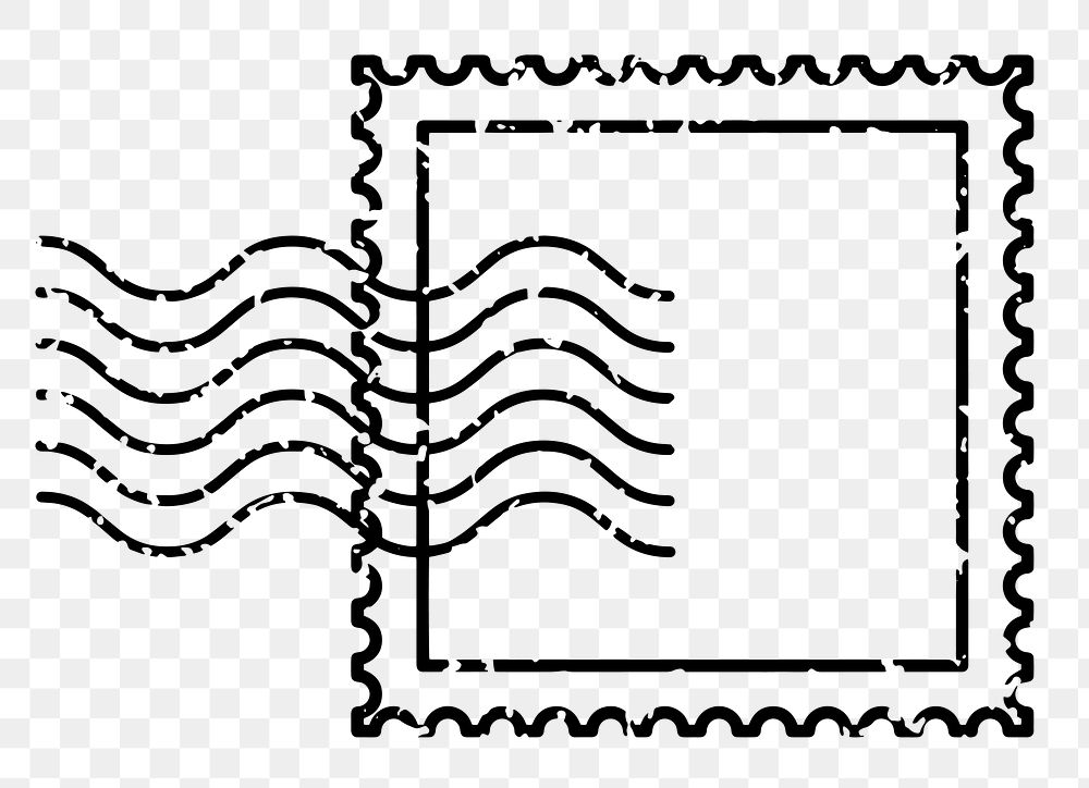 PNG Vintage postal stamp outline | Free PNG - rawpixel
