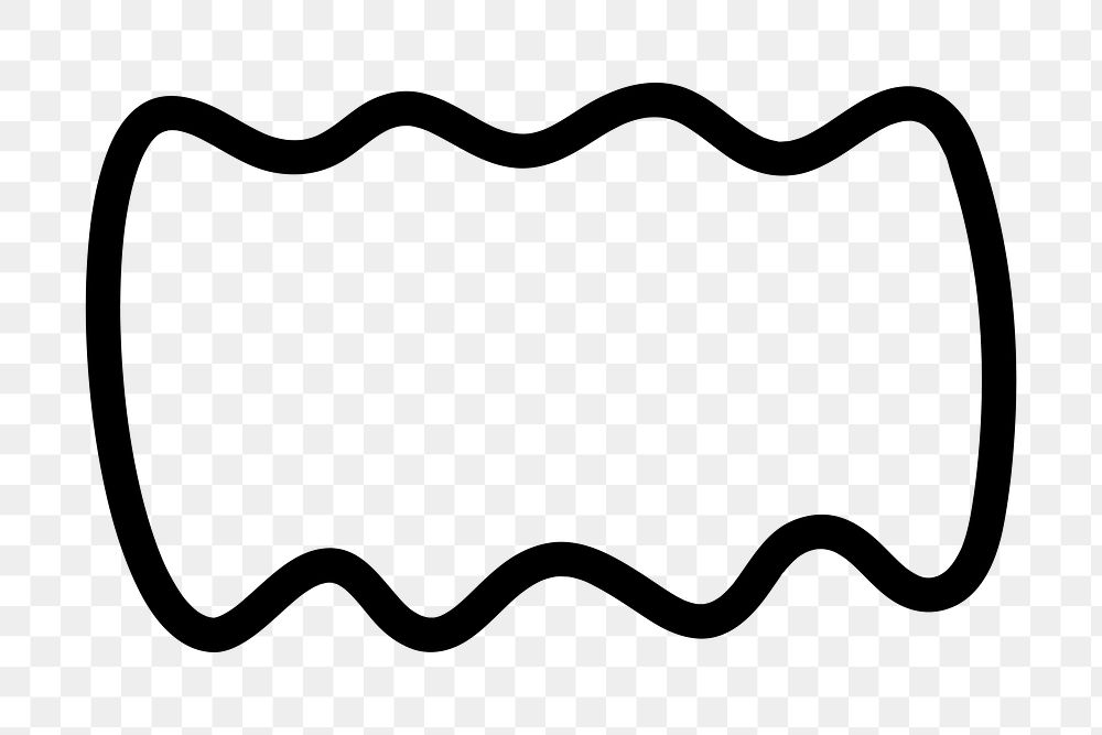 PNG Wavy black outline shape | Free PNG - rawpixel