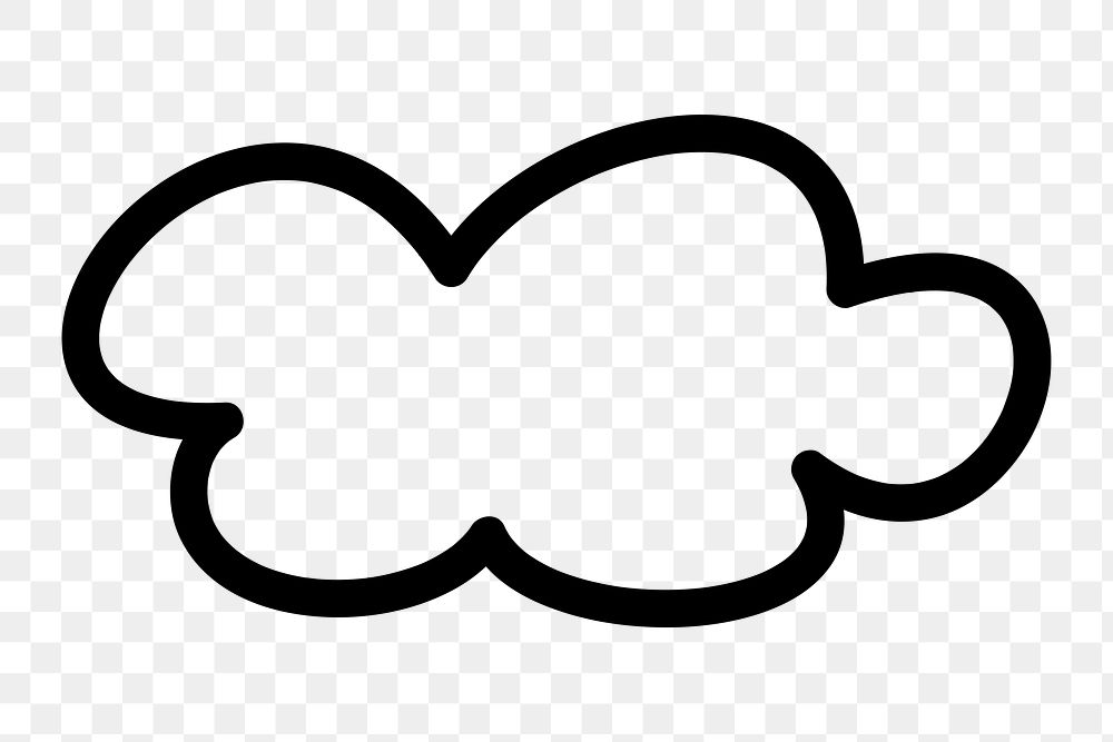 PNG Simple black cloud outline | Free PNG - rawpixel