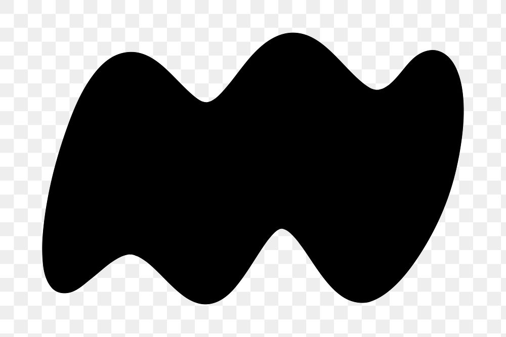 PNG Abstract wavy black shape | Free PNG - rawpixel