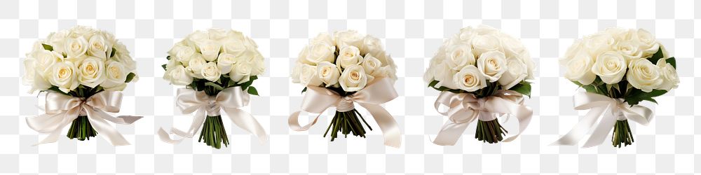 Elegant white rose bouquets, PNG | Premium PNG - rawpixel