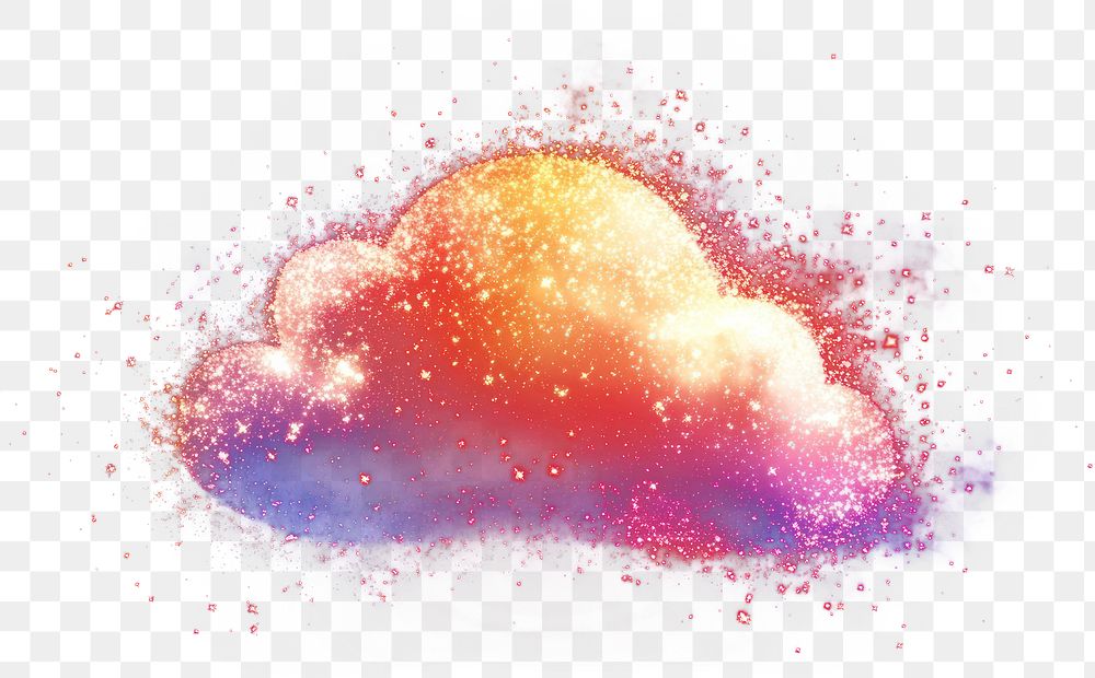 PNG Colorful cloud shape sparkle | Free PNG - rawpixel