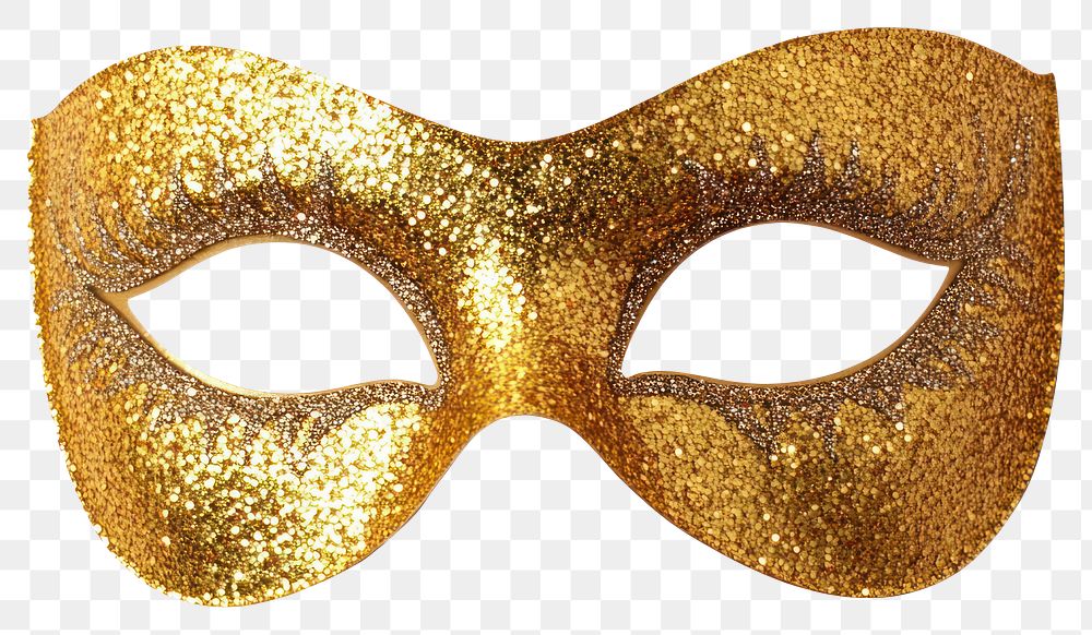 PNG Gold glitter masquerade mask | Free PNG - rawpixel