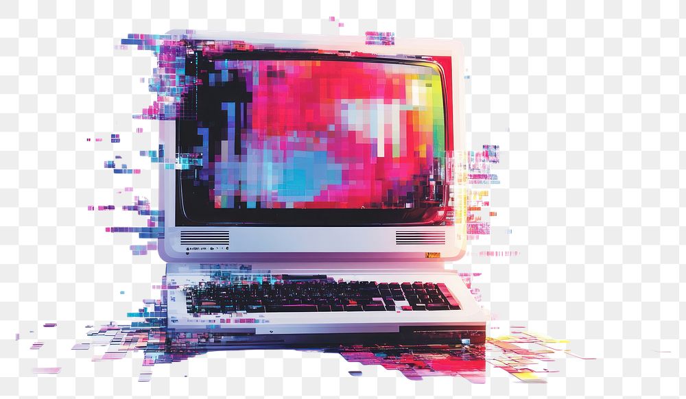 PNG Computer pixelated abstract art. | Free PNG - rawpixel