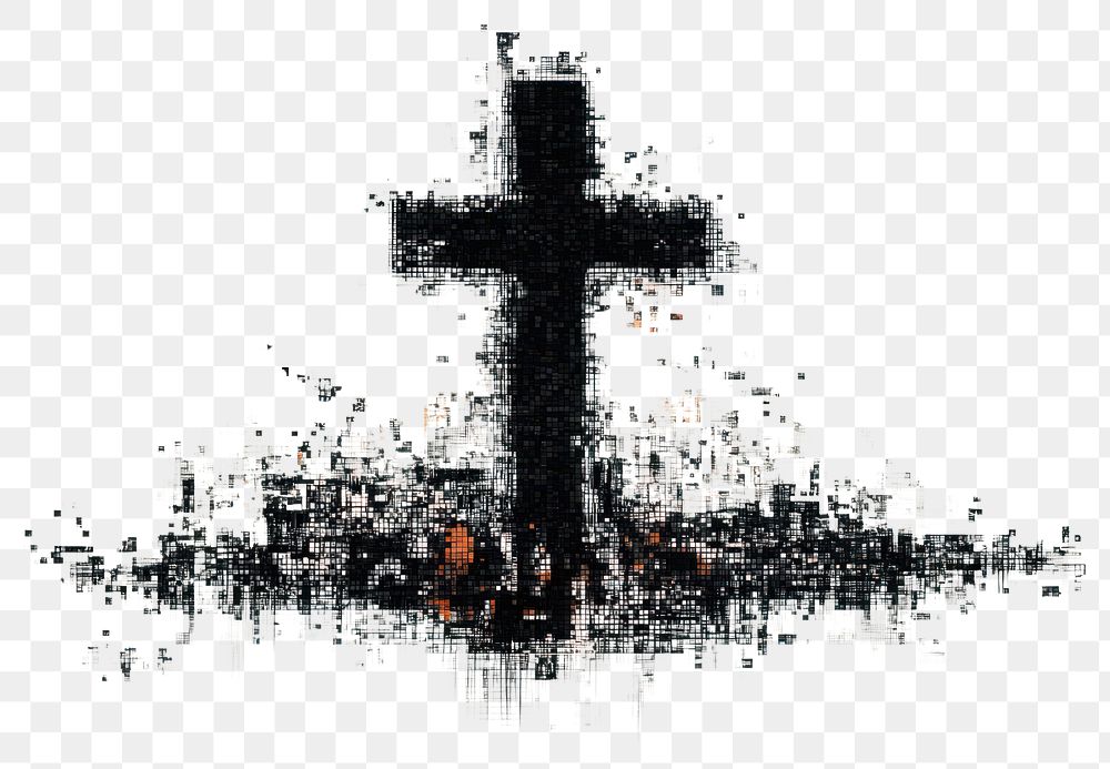 PNG Cross icon pixelated abstract | Free PNG - rawpixel