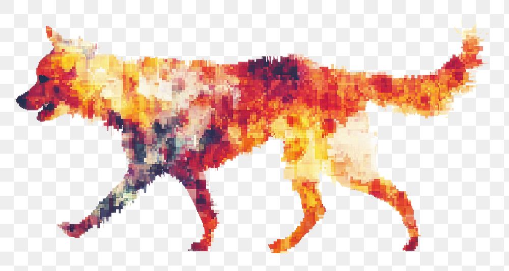 PNG Persom walking dog pixelated | Free PNG - rawpixel
