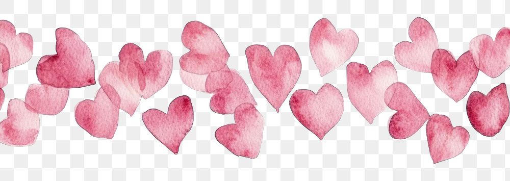 PNG Pink falling hearts border | Free PNG - rawpixel