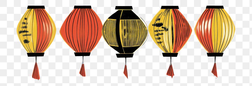 PNG Chinese lanterns border traditional | Free PNG - rawpixel