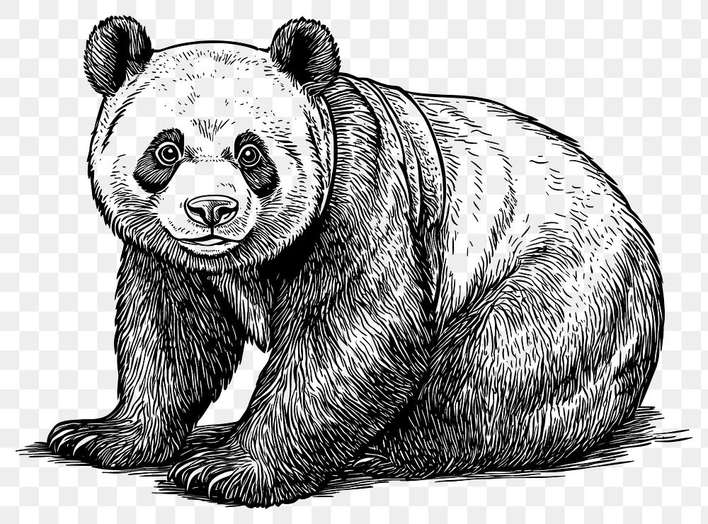 PNG Panda art wildlife drawing. | Free PNG - rawpixel