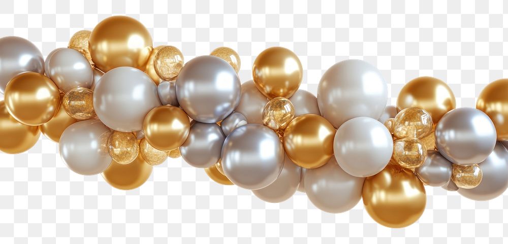 PNG Hanging gold silver balloon | Free PNG - rawpixel