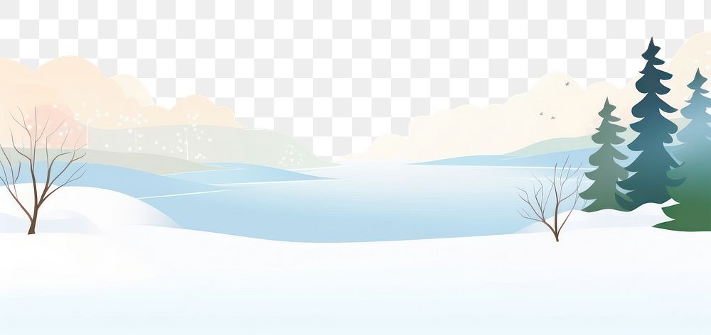 PNG Winter landscape illustration nature | Free PNG - rawpixel