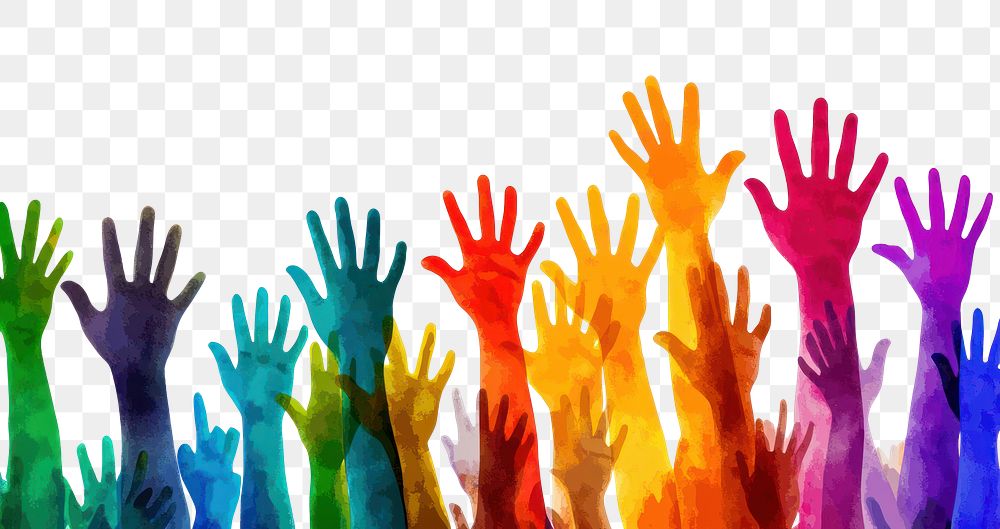 PNG Silhouettes hands raised diversity | Free PNG - rawpixel