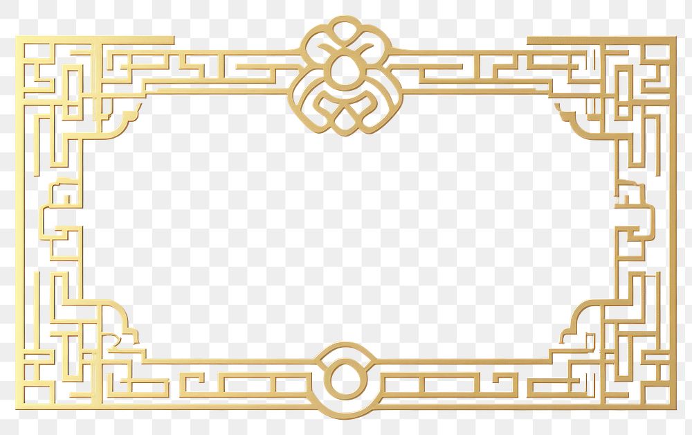 PNG Chinese golden border design | Free PNG - rawpixel