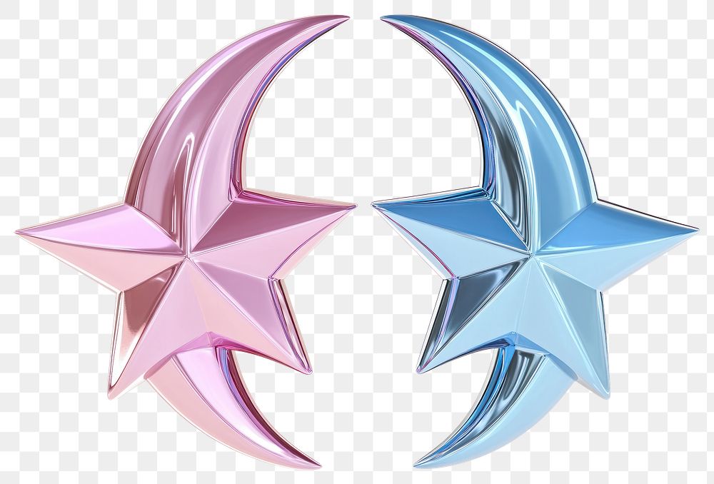 PNG Two sharp-edged four-pointed stars | Free PNG - rawpixel