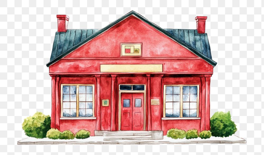 PNG Red post office illustration | Free PNG - rawpixel