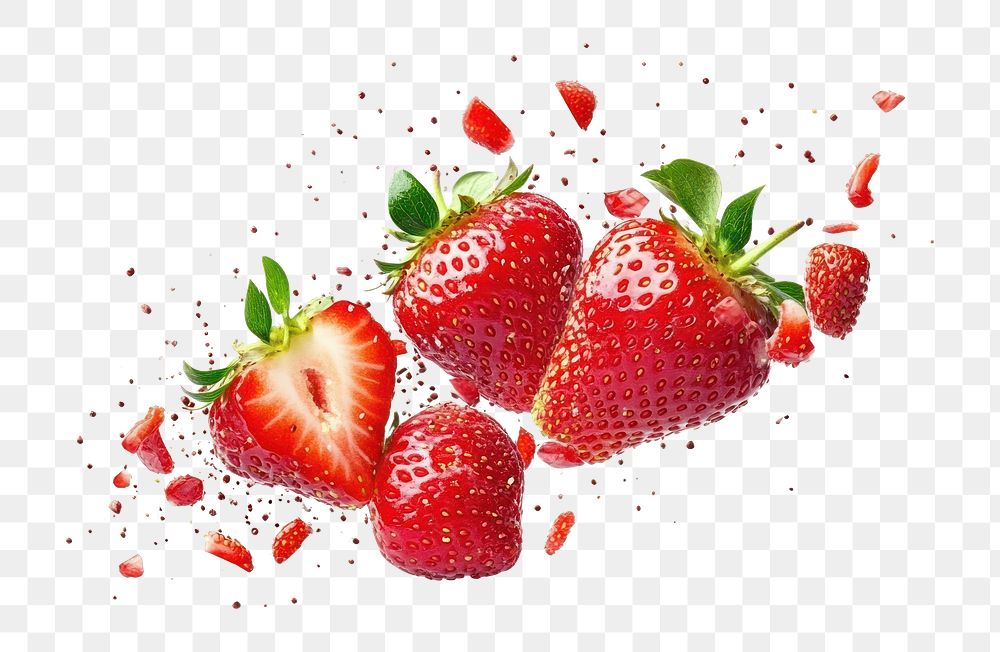 PNG Strawberry strawberries fruit explosion. | Free PNG - rawpixel