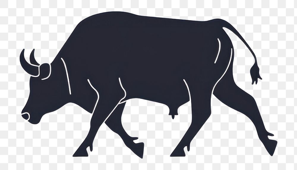 PNG Ox walking silhouette illustration | Free PNG - rawpixel