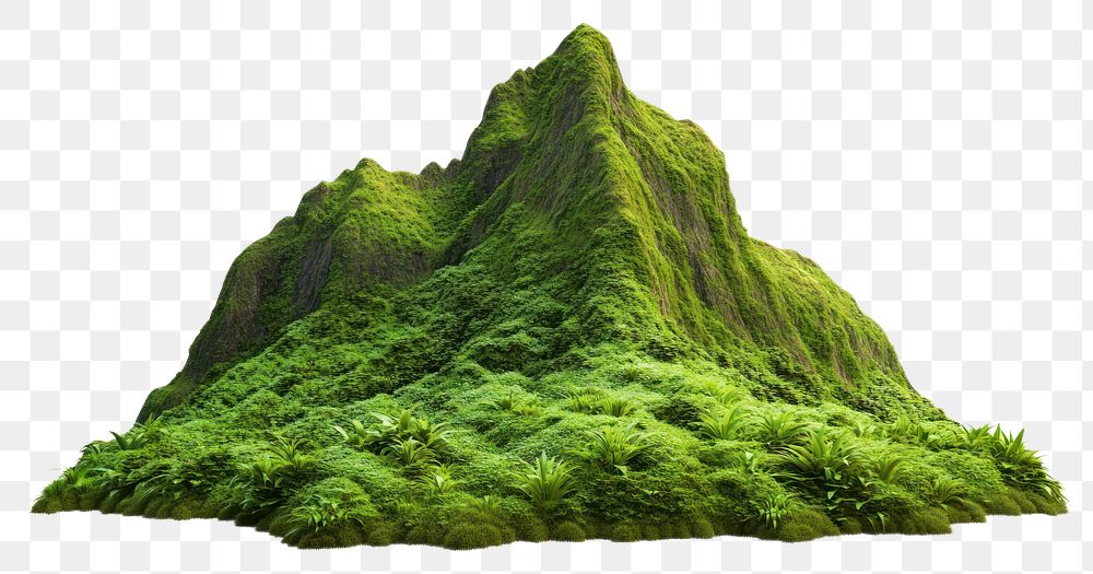 PNG Green tall tropical mountain | Free PNG - rawpixel