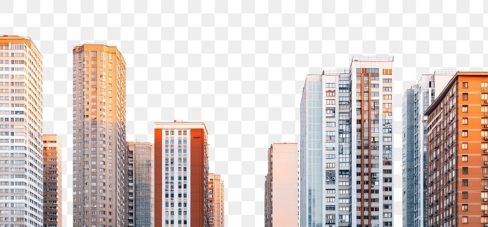 PNG Highrise buildings dusk architecture | Free PNG - rawpixel
