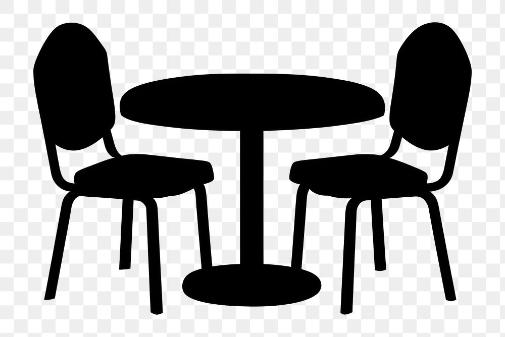 PNG Furniture silhouette table illustration. | Free PNG - rawpixel