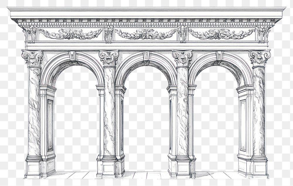 PNG Wall arches architectural architecture. | Free PNG - rawpixel