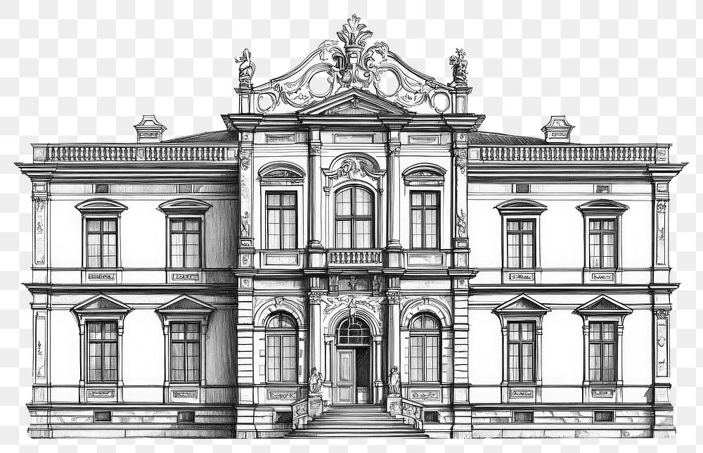 PNG Palace drawing architectural architecture. | Free PNG - rawpixel